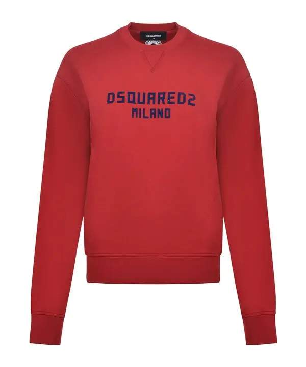 Dsquared2 Logo Printed Crewneck Sweatshirt - Red