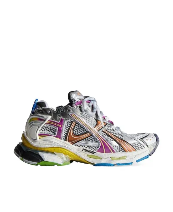 Balenciaga Mesh Panelled Runner Sneakers - Multicolor