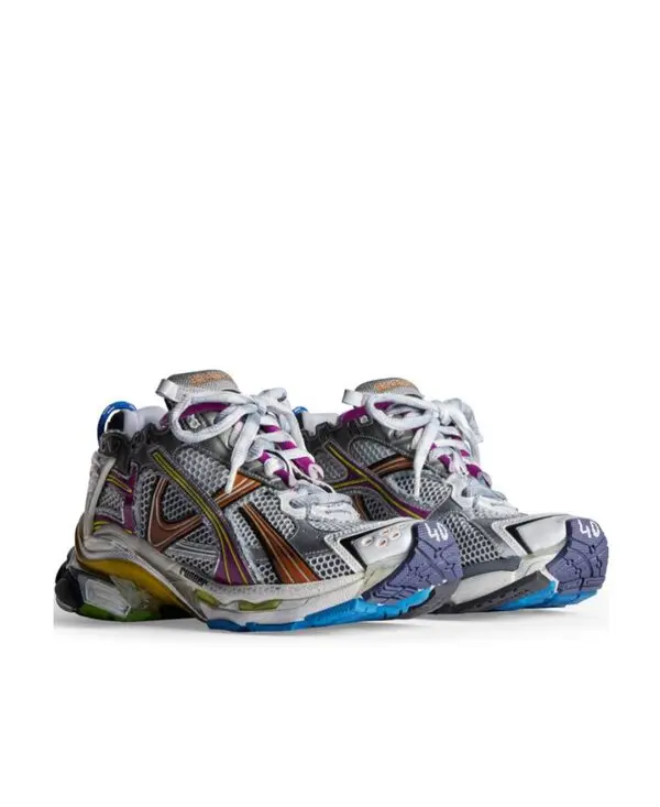 Balenciaga Mesh Panelled Runner Sneakers - Multicolor