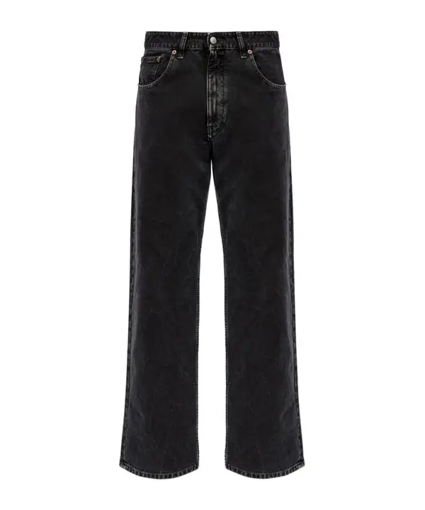 MAISON MARGIELA Washed Straight Leg Jeans - Black