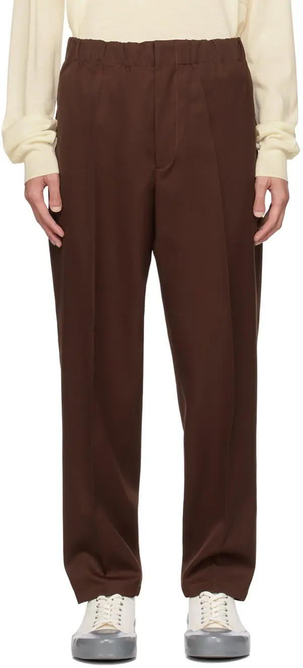 JIL SANDER Tailored Tapered Trousers With Elasticated Waistband