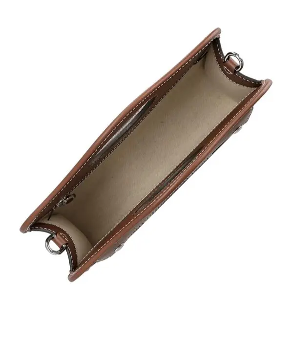 Burberry Logo Embroidered Cut-out Tote Bag