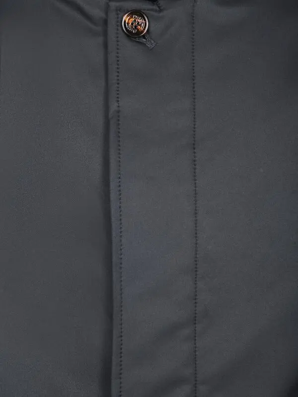 MOORER High Collar Padded Coat - Black