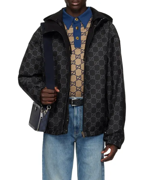 Gucci Reversible Gg Ripstop Nylon Jacket