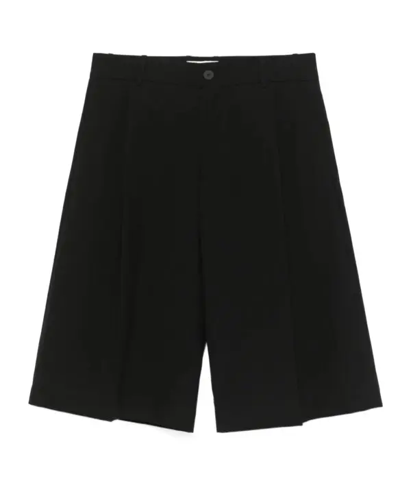 Studio Nicholson Wide-leg Tailored Shorts - Black