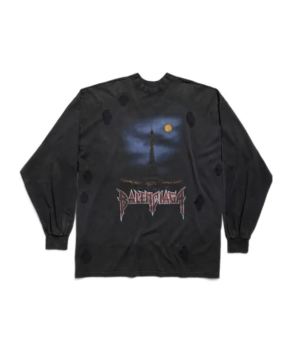 Balenciaga Graphic Printed Long-sleeve T-shirt