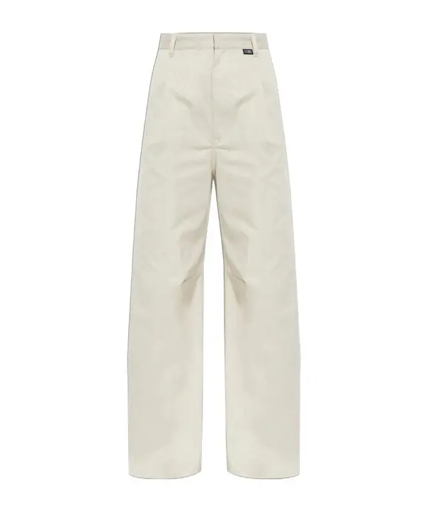 MAISON MARGIELA Wide-leg Trousers With Logo Patch