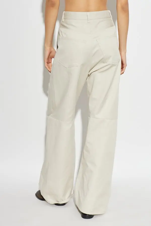 MAISON MARGIELA Wide-leg Trousers With Logo Patch
