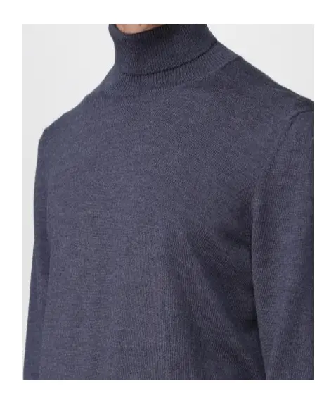 FAY High Neck Wool Knitwear - Black