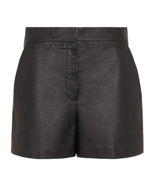 Fendi Leather Shorts
