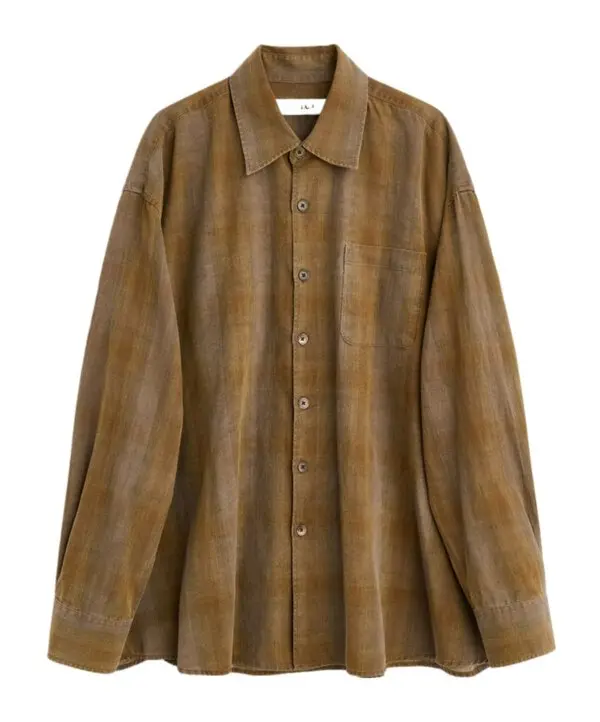 Our Legacy Borrowed Oversized Check Shirt - Brown