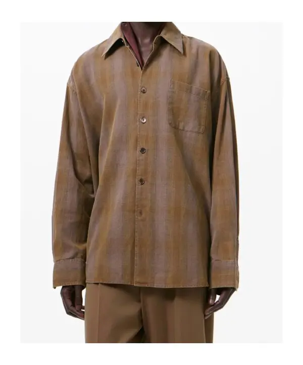 Our Legacy Borrowed Oversized Check Shirt - Brown