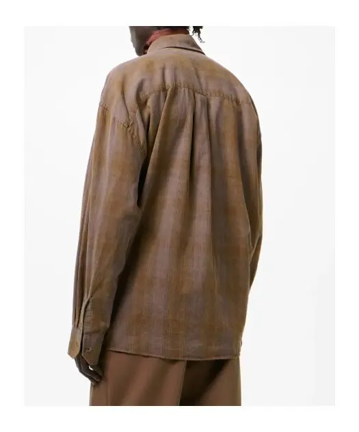 Our Legacy Borrowed Oversized Check Shirt - Brown