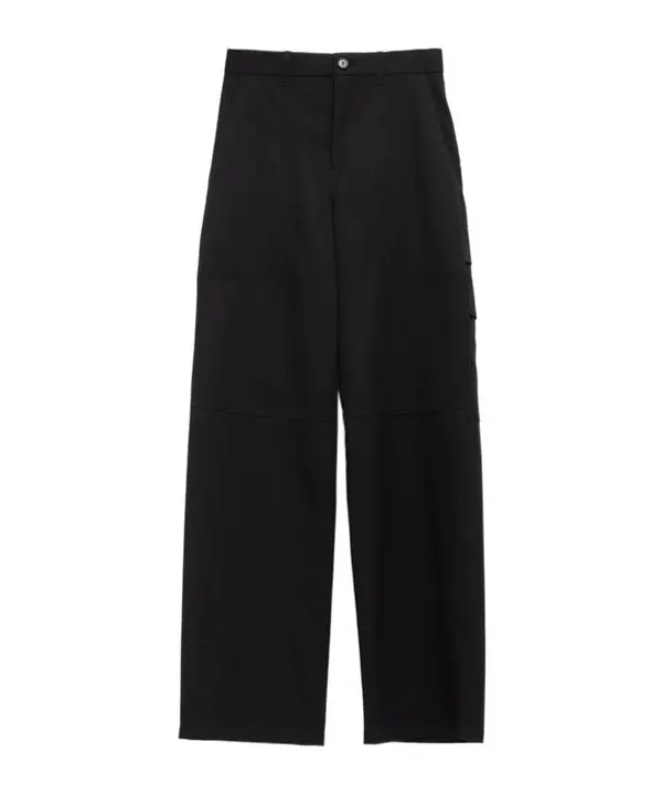 Loewe Wide Leg Cargo Trousers With Belt Ring And Logo