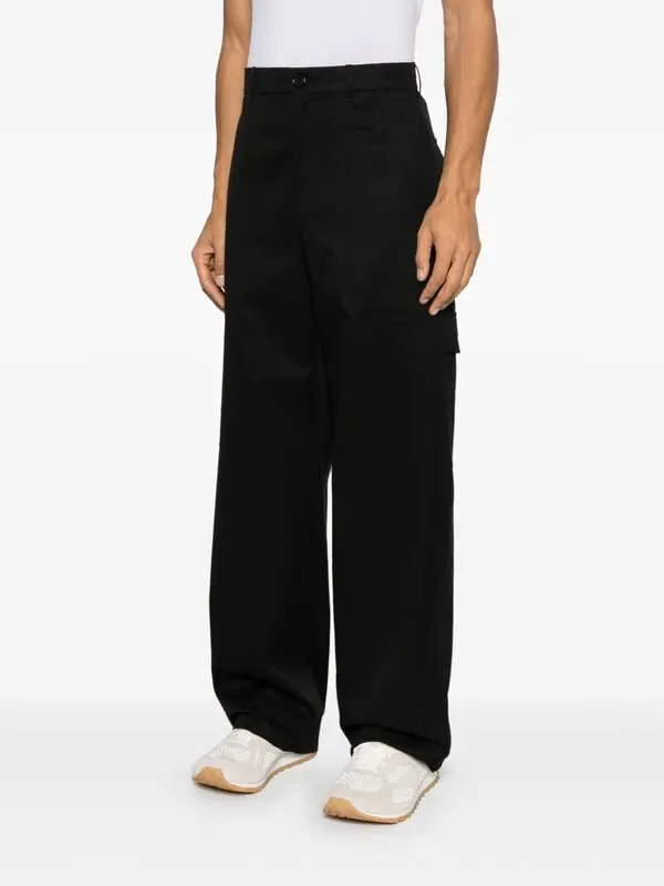 Loewe Wide Leg Cargo Trousers With Belt Ring And Logo