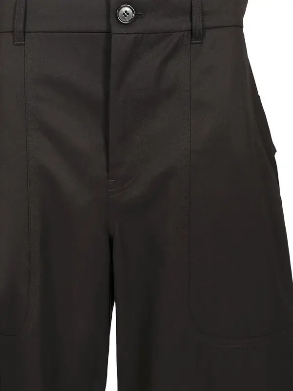 Loewe Wide Leg Cargo Trousers With Belt Ring And Logo