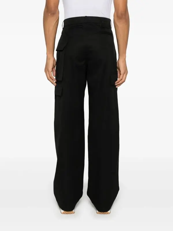 Loewe Wide Leg Cargo Trousers With Belt Ring And Logo