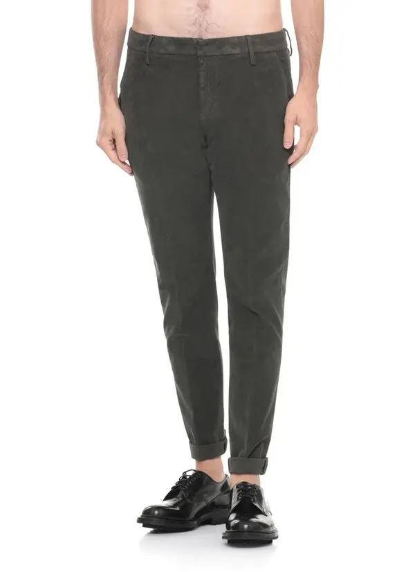 DONDUP Corduroy Tailored Trousers - Green