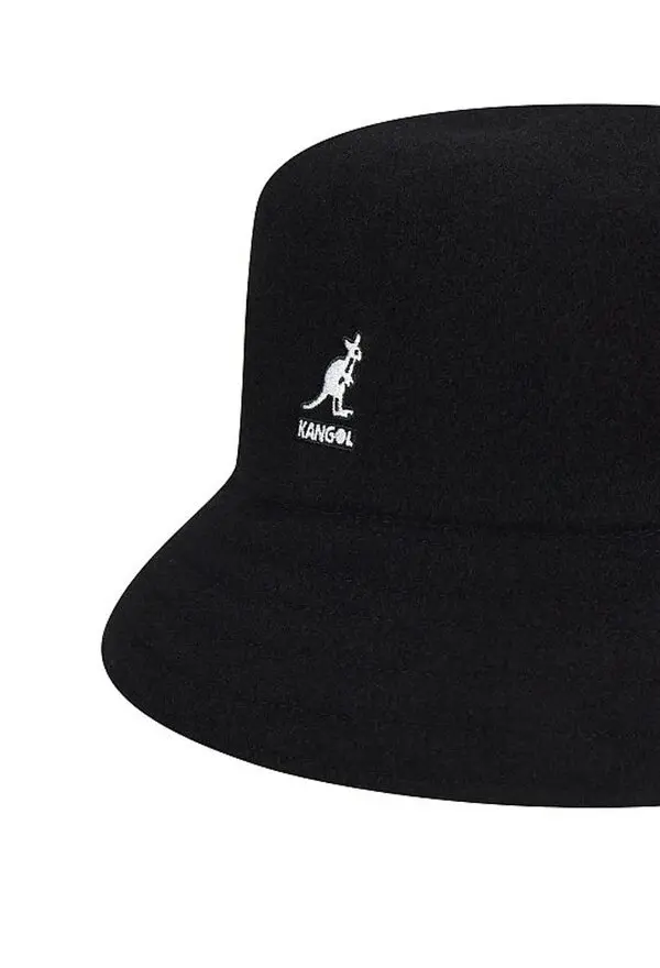 KANGOL Logo Patch Bucket Hat - Black