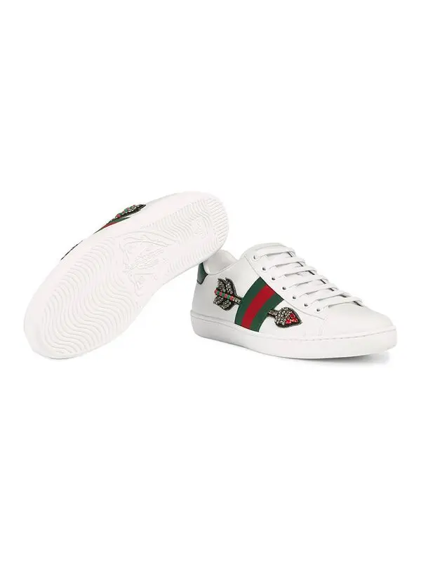 Gucci Ace Diamond-encrusted Casual Sneakers
