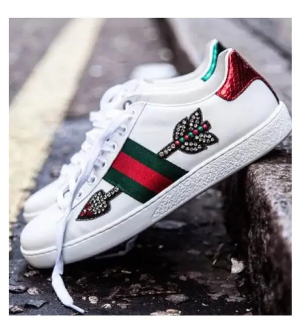 Gucci Ace Diamond-encrusted Casual Sneakers