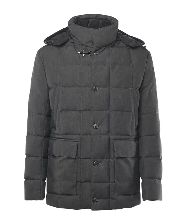 FAY Removable Hood Canvas Coat