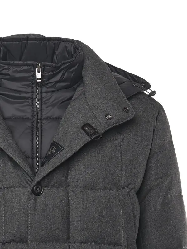 FAY Removable Hood Canvas Coat