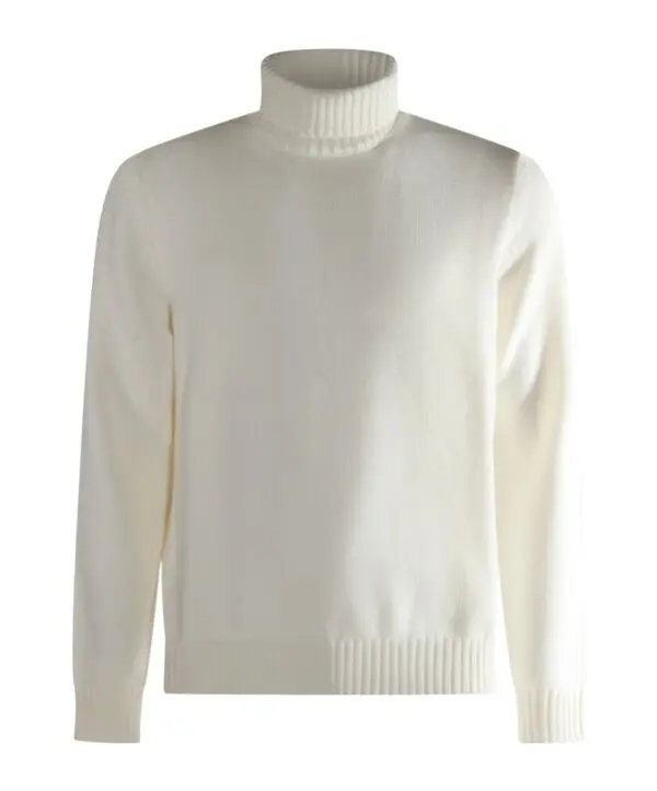 ZANONE Ribbed Turtleneck Knitwear - White