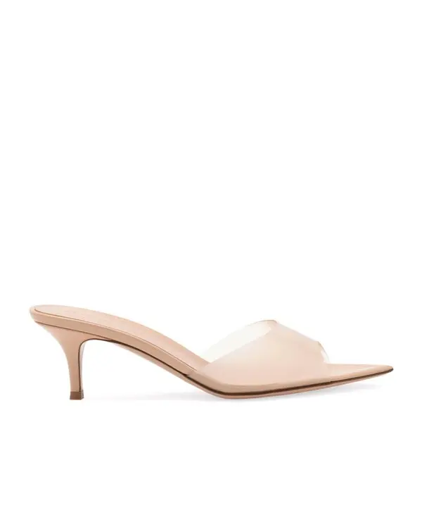 GIANVITO ROSSI Elle Pointed-toe Mules - Light Brown