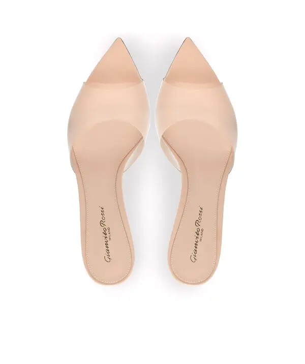 GIANVITO ROSSI Elle Pointed-toe Mules - Light Brown