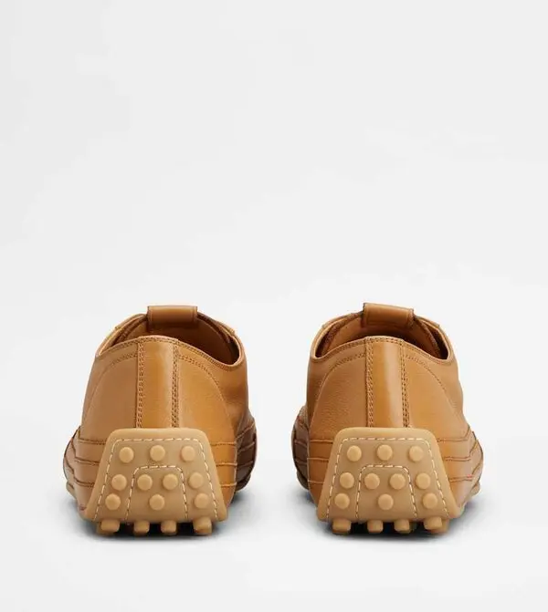 TOD'S Leather Low Top Sneakers - Brown