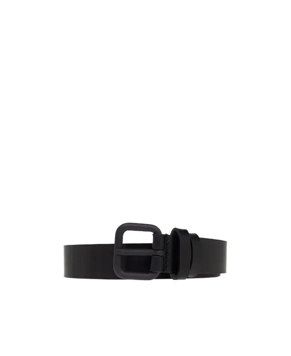 DIESEL® Logo Leather Belt - Black