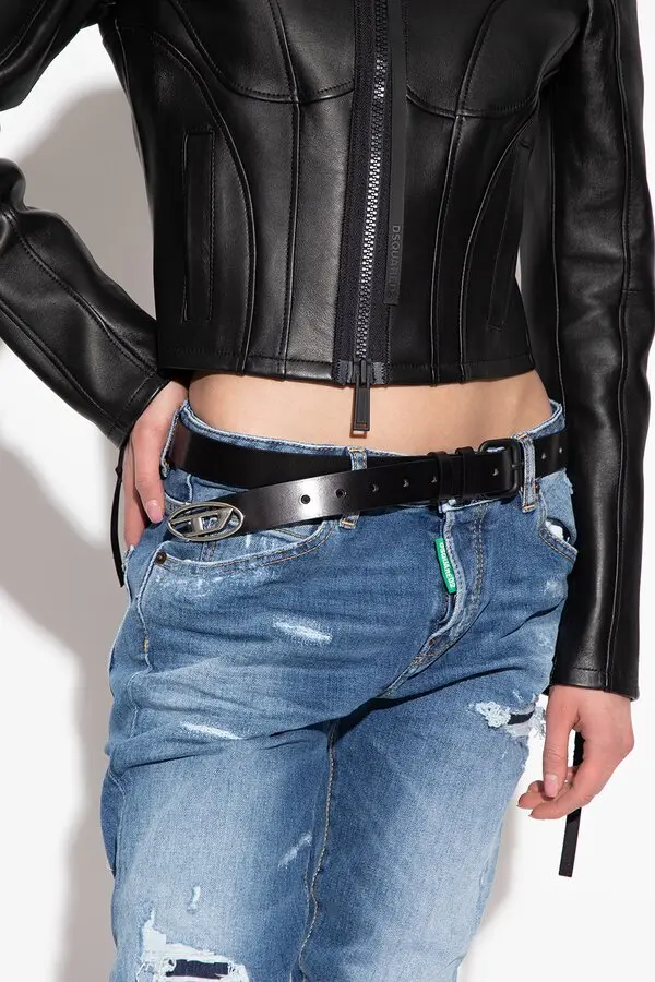 DIESEL® Logo Leather Belt