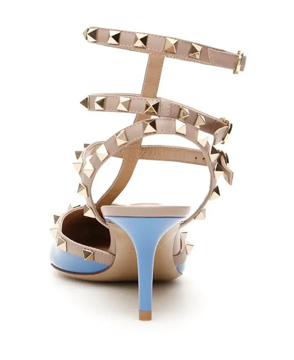 Valentino Garavani Rockstud Pointed High-heeled Sandals - Nude
