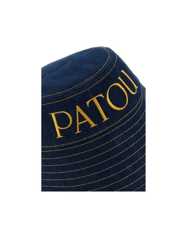 PATOU Embroidered Bucket Hat - Black