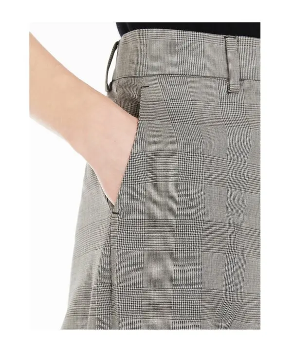 Sportmax Batun Checked Straight Leg Trousers - Gray