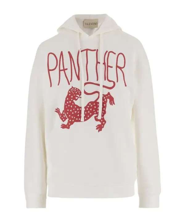 Valentino Garavani Long Sleeve Graphic Hoodie - White