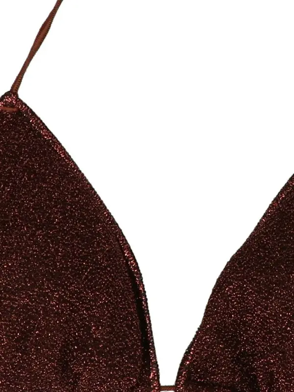 Oseree Metallic Bikini Set - Brown