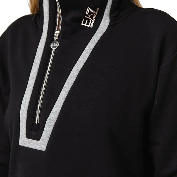 EA7 High Neck Quarter Zip Long Sleeve Sweater