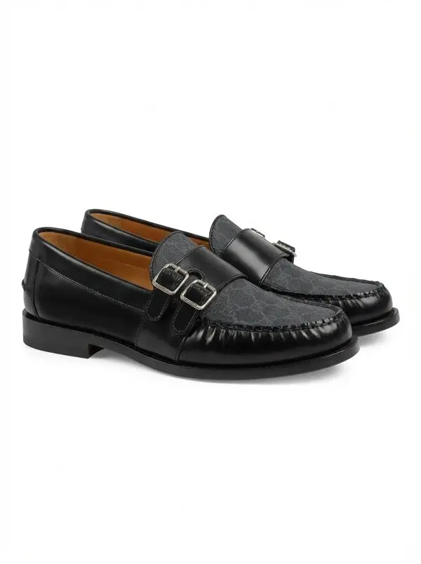 Gucci Gg Supreme Buckle Loafers
