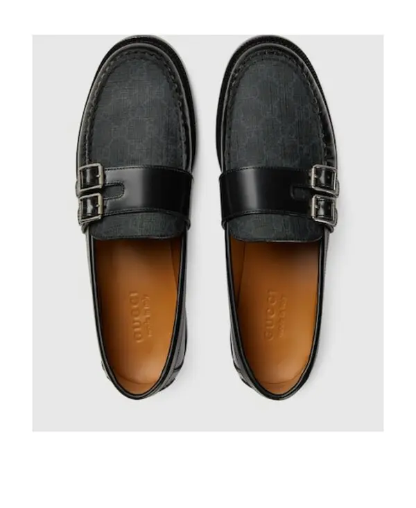 Gucci Gg Supreme Buckle Loafers