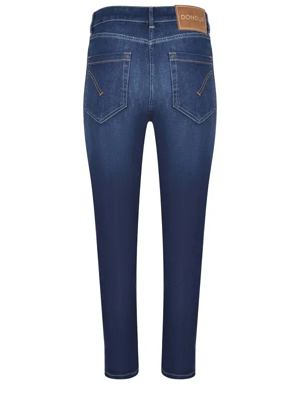 DONDUP Buttoned Cropped Jeans - Blue