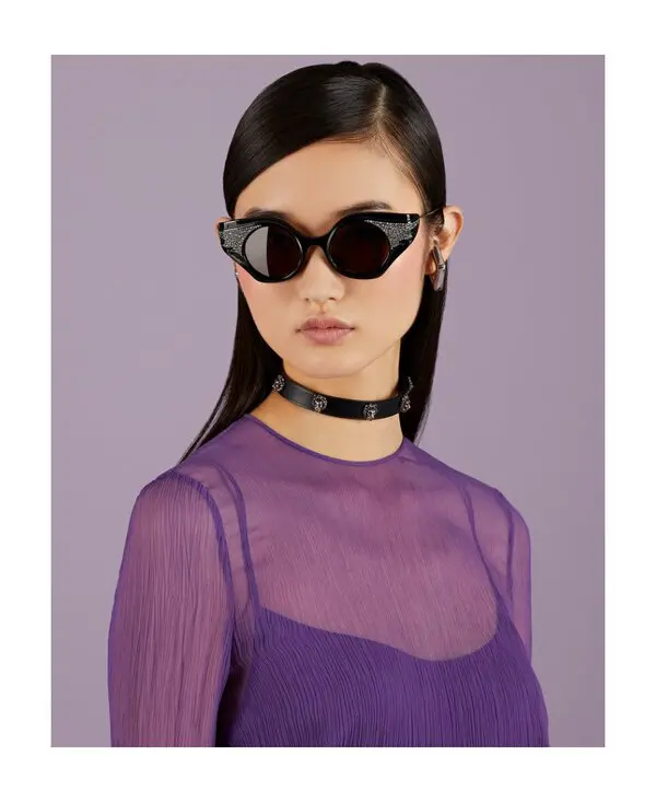 Gucci Cat-eye Framed Sunglasses With Crystal Embellishments