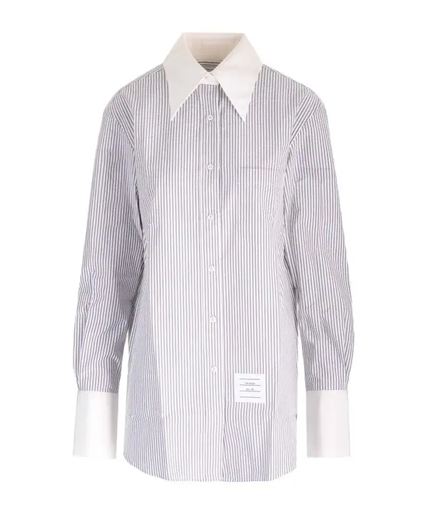 Thom Browne Seersucker Striped Shirt