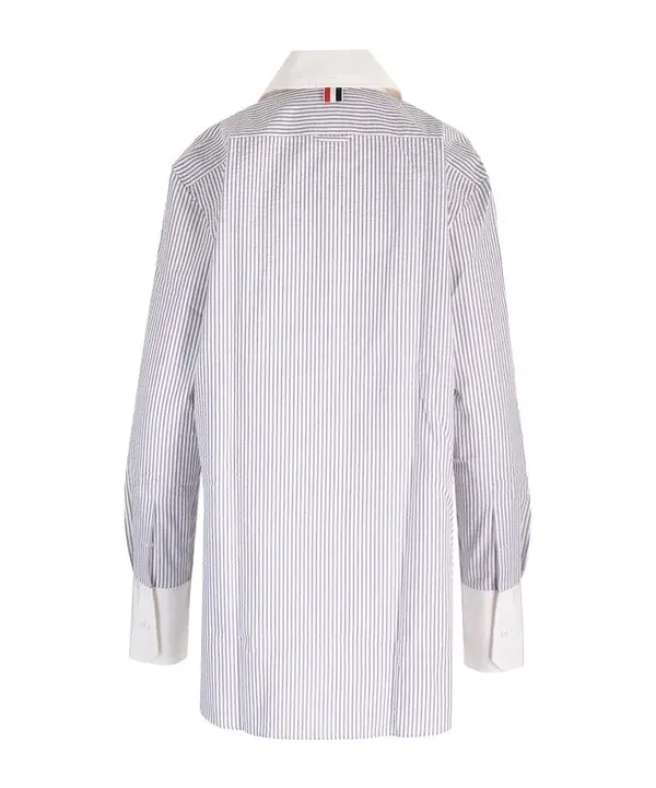 Thom Browne Seersucker Striped Shirt