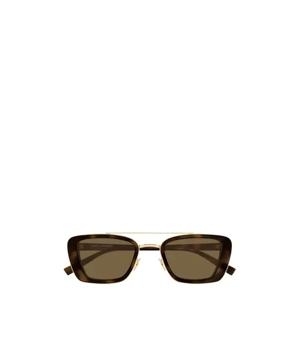 Saint Laurent Pilot Frame Sunglasses - Brown