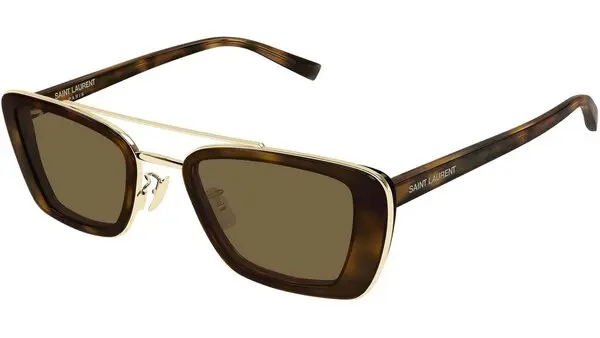 Saint Laurent Pilot Frame Sunglasses - Brown