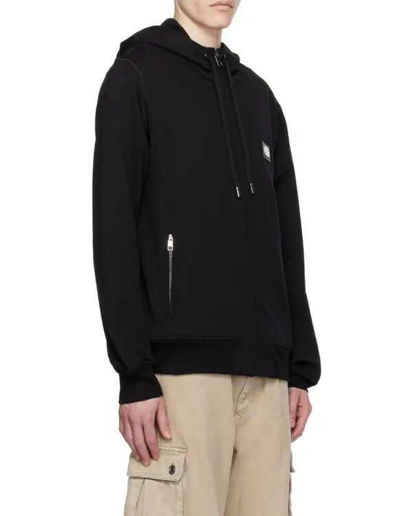 Dolce & Gabbana Logo Plaque Zip-up Hoodie