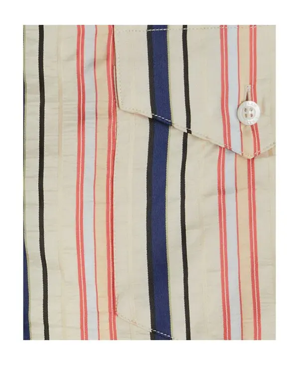 Bally Long Sleeved Striped Shirt - Nude