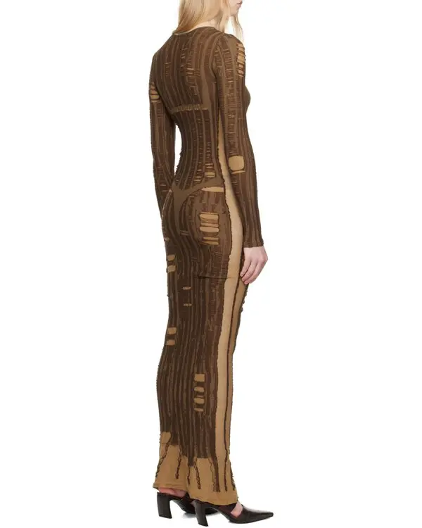 DIESEL® M-calimera Semi-sheer Panelled Maxi Dress